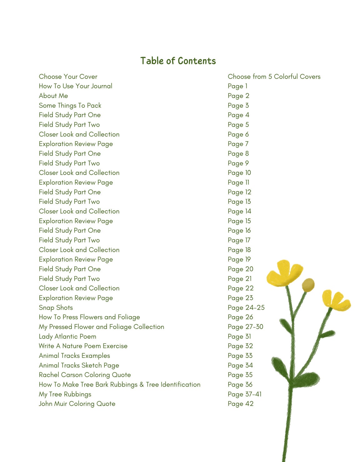 Printable Nature Journal for Kids - 42 Page Outdoor Activity Book With ...