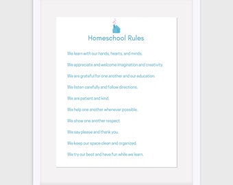 Christian Wall Art, Philippians 4:8, Classroom Rules Poster, Teacher ...