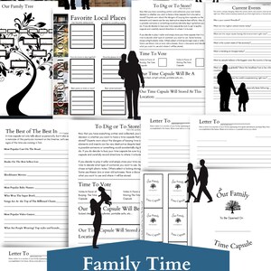 Family Time Capsule Project Workbook - Etsy