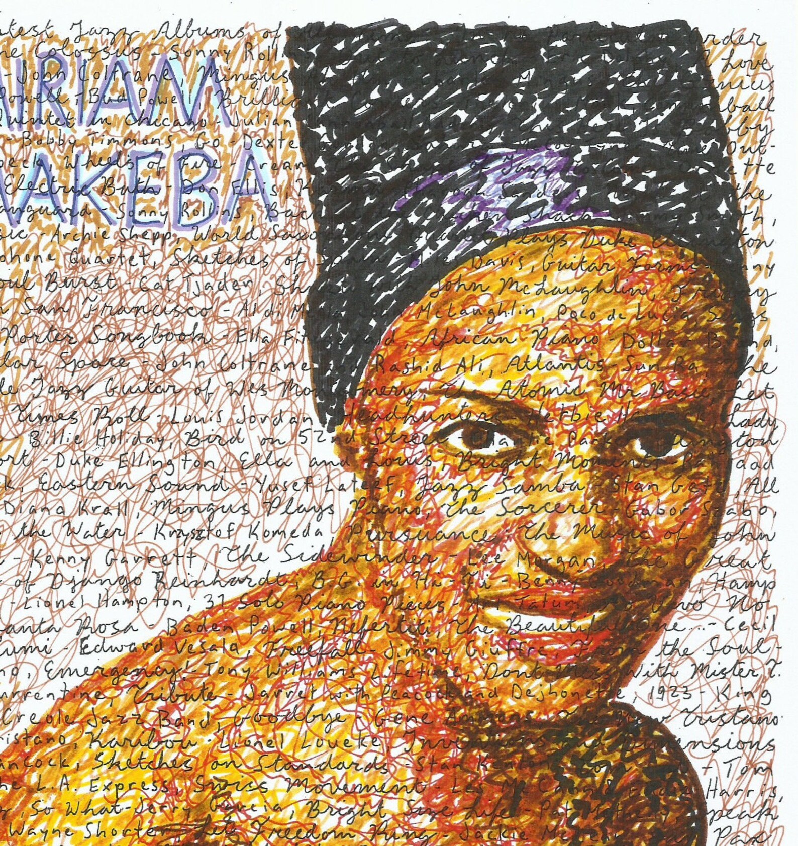 Miriam Makeba a beautiful portrait of the South African | Etsy