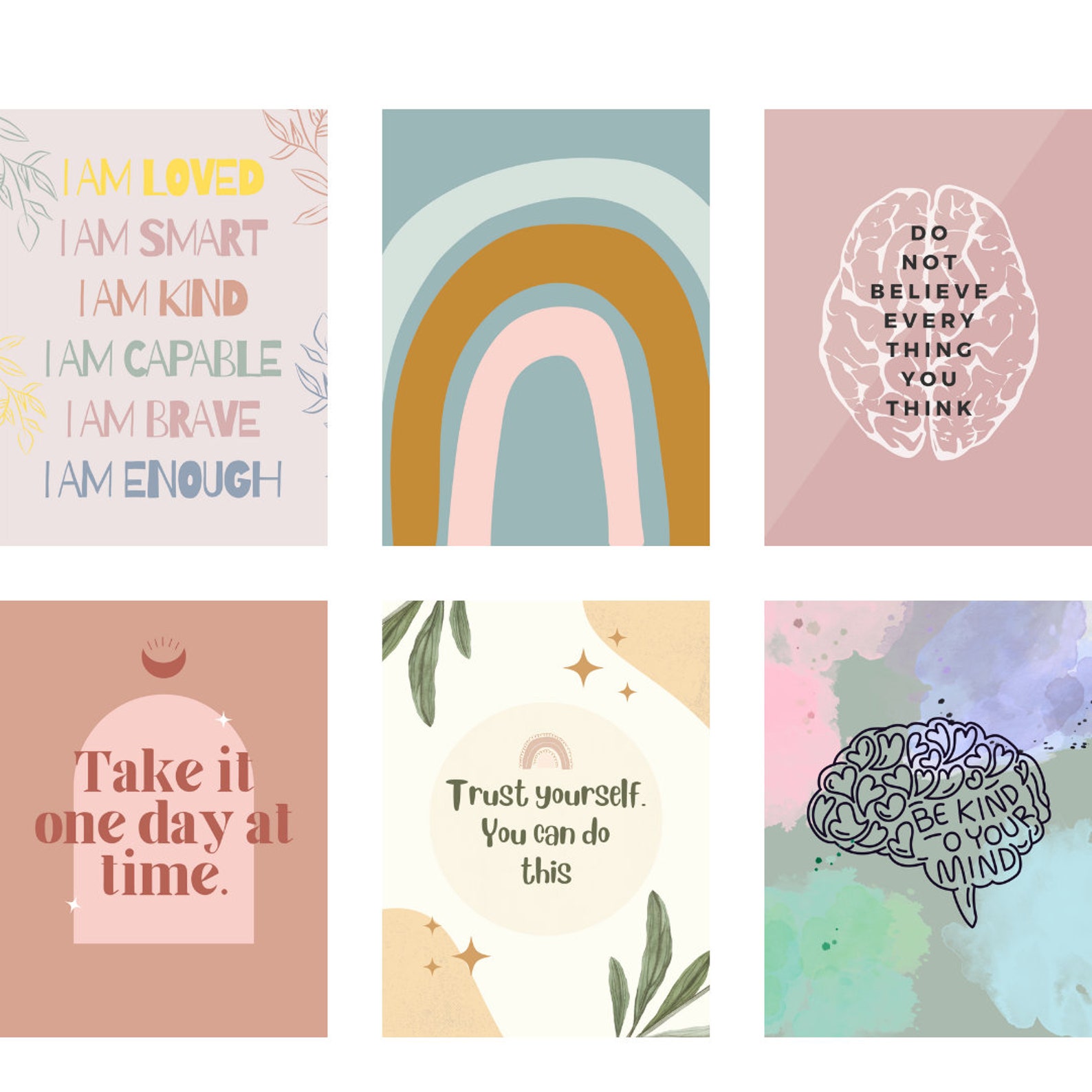 16 Digital Mental Health Posters/print Outs - Digital File Only - Etsy
