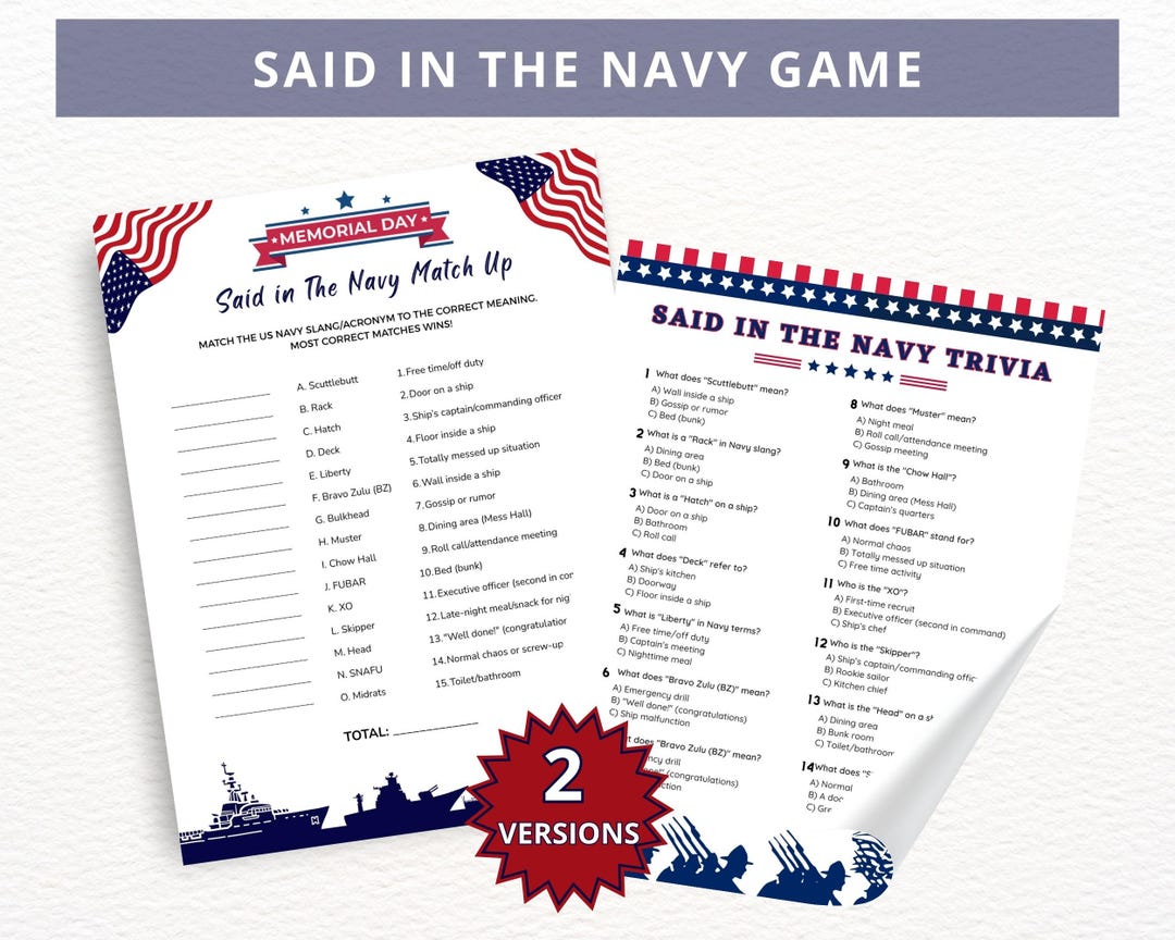 Games for the Office Party, Memorial Day Trivia Questions, Said in the ...