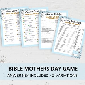 Mothers in the Bible Matching Game, Women Ministry Game, Retreat Games ...