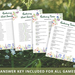 Gardening Trivia Game, Garden Club Activity, Spring Time Game, Summer ...