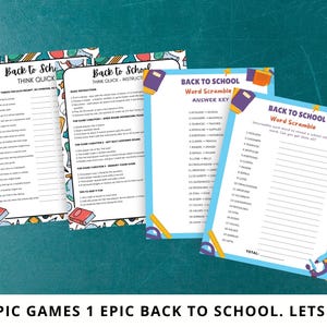 Back to School Games Bundle, First Week of School Activities, Middle ...