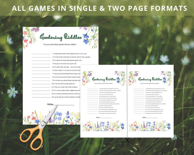 Gardening Trivia Game, Garden Club Activity, Spring Time Game, Summer ...