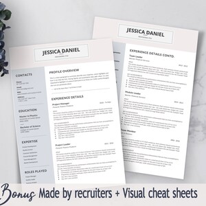Technical Resume Template for Word, Project Manager Resume, Modern ...