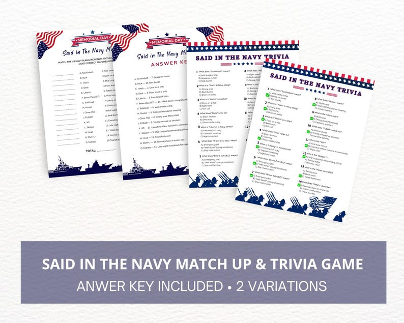 Games for the Office Party, Memorial Day Trivia Questions, Said in the ...