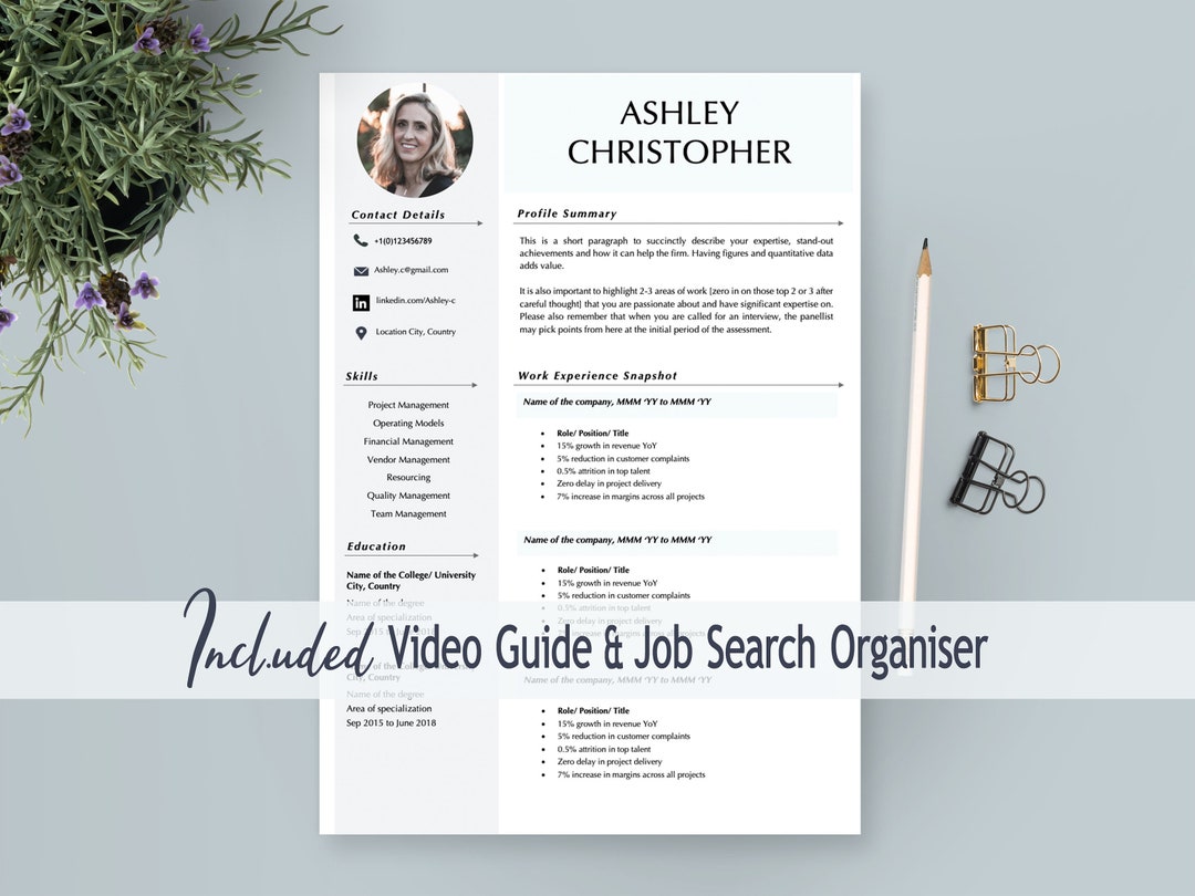 CV Elegant, Creative Resume Template One Page, CV Template Creative, CV ...