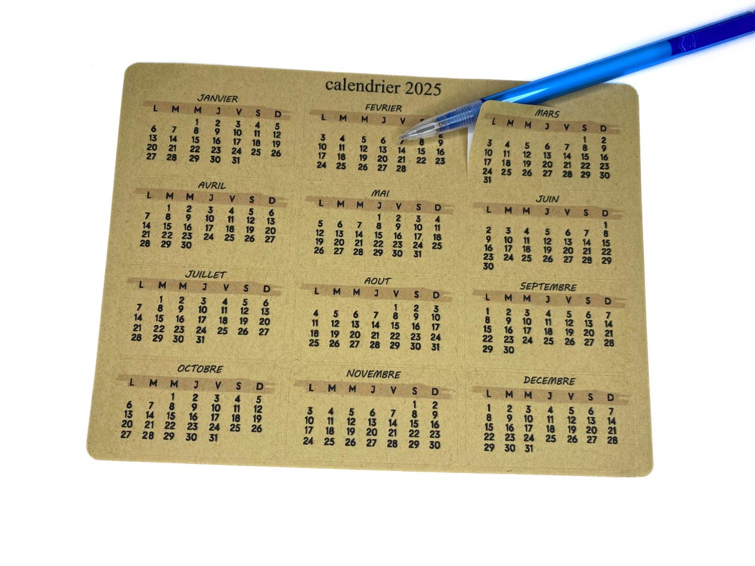 2025 Sticker Calendar - Etsy