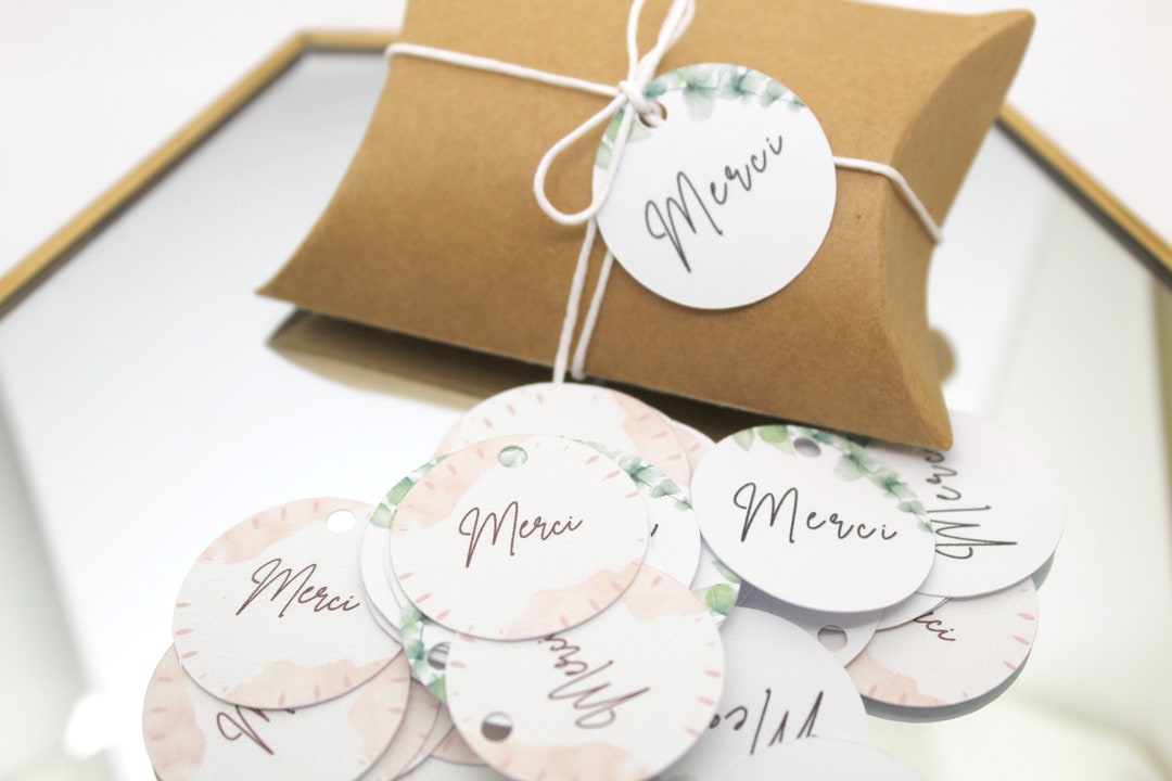 25 Wedding "thank You" Labels - Etsy