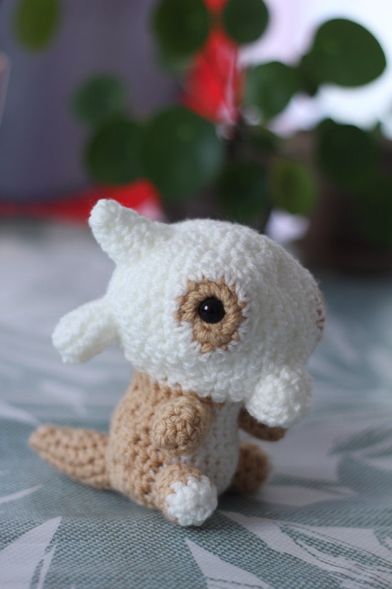 Pokemon Stuffed Toy Cubone Amigurumi Handmade Crochet | Etsy