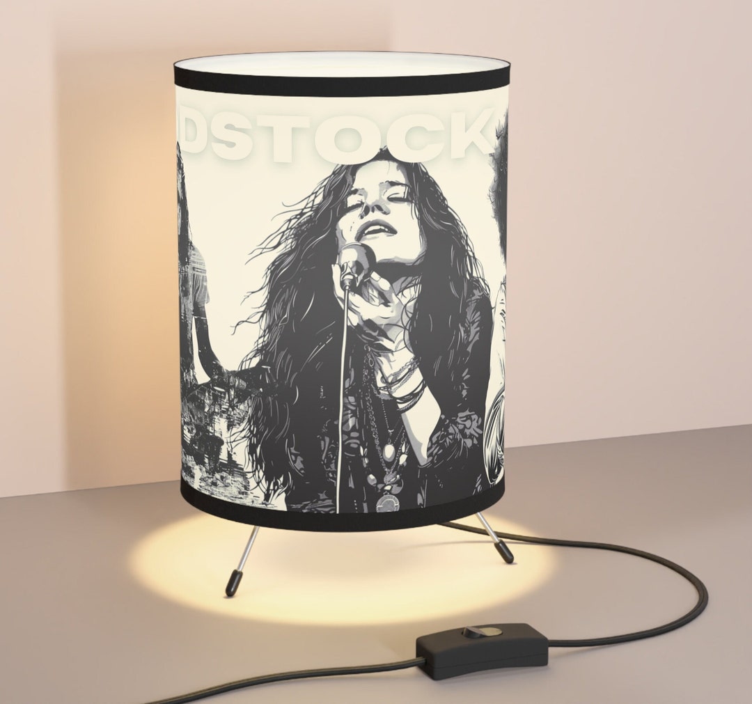 Vintage Woodstock Lamp - Hippie Era Lamp - Retro 1960s Music Festival ...