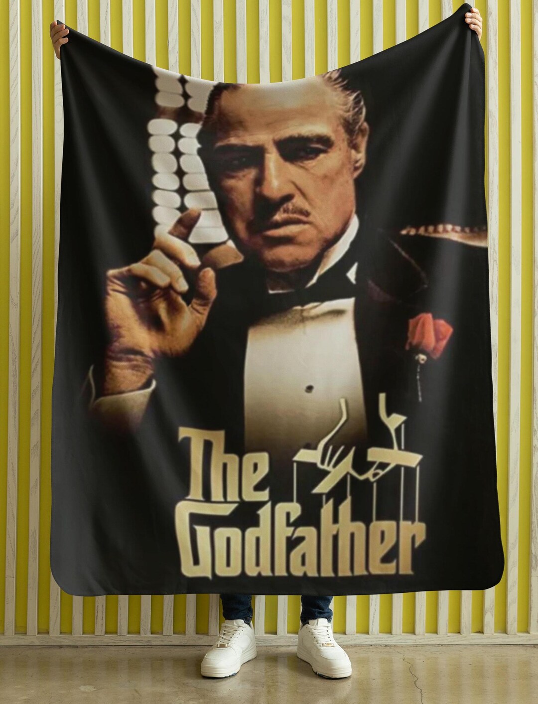The Godfather Blanket, Iconic 70s Gangster Movie Poster Sherpa Blanket ...