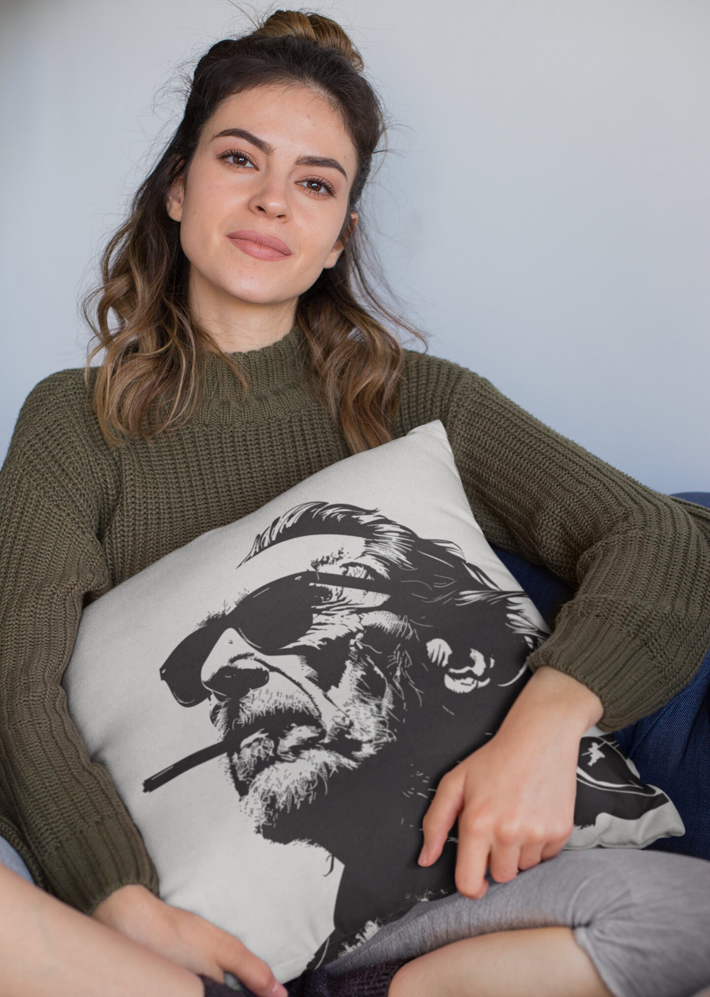 Charles Bukowski Throw Pillow, Literature Lovers Gift, Reading Square ...
