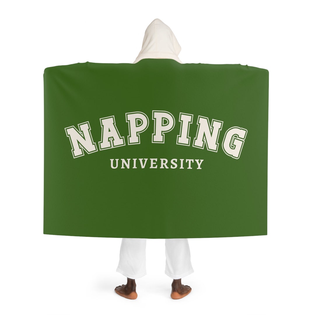 Napping University Hooded Blanket - Perfect for Sleep Lovers - Fun and ...