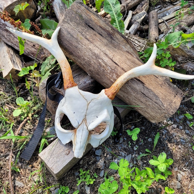 Cervid Skull, Shaman Headdress, Wendigo, Pagan, Animal Skull, Larp Ma ...