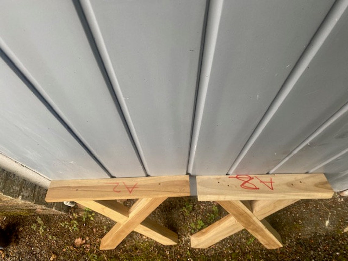 Super Heavy Duty Table Legs, Teak Table Legs X-shaped DIY Unfinished ...