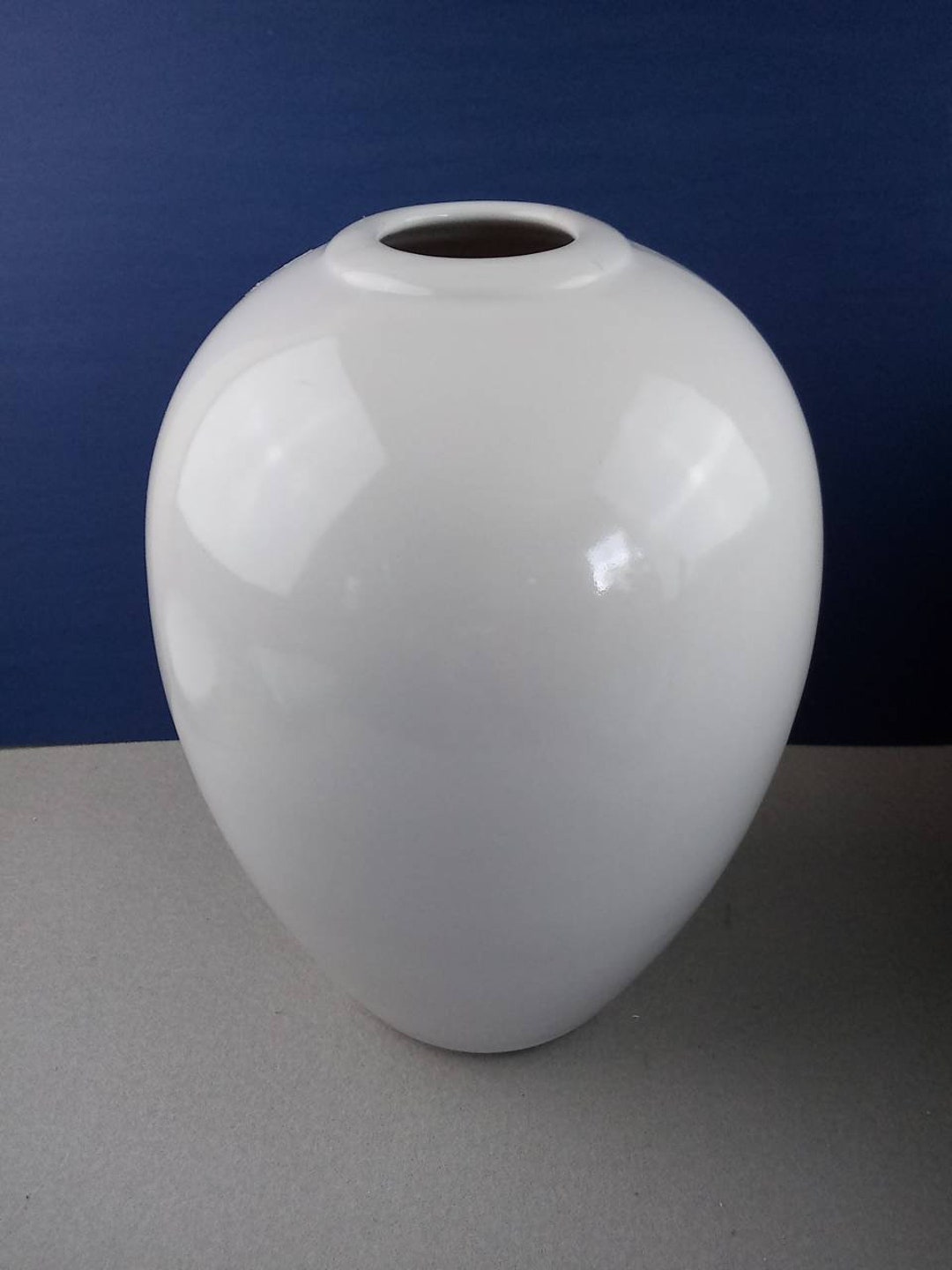 Vtg Haeger 4307 Glossy White 12 9 Ceramic Pottery Ovoid Vase 1980's - Etsy