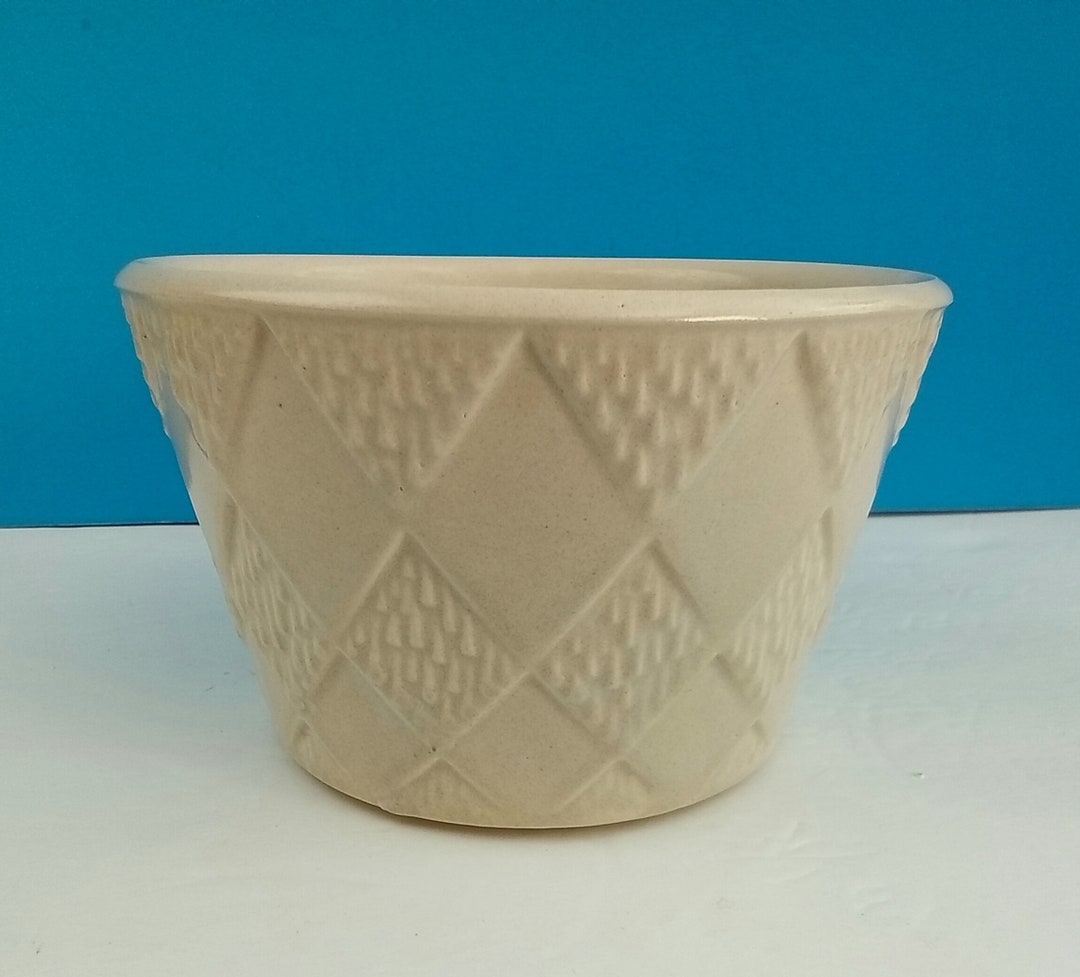 Floraline 572 Mccoy Pottery off White Cream Harlequin Argyle Pattern 4 ...