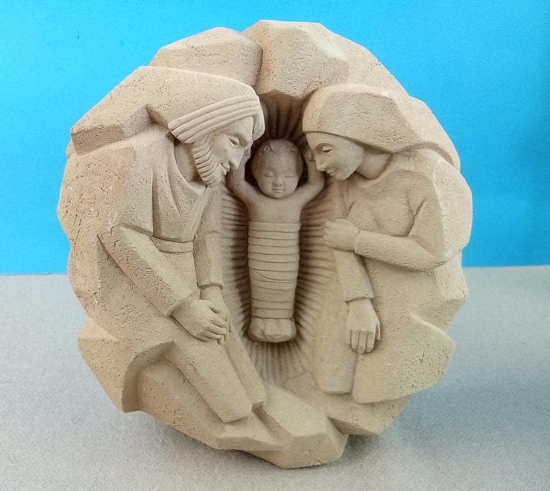 7 Nativity Carruth Studio Hand Cast Stone Sculpture Replica Wash ...