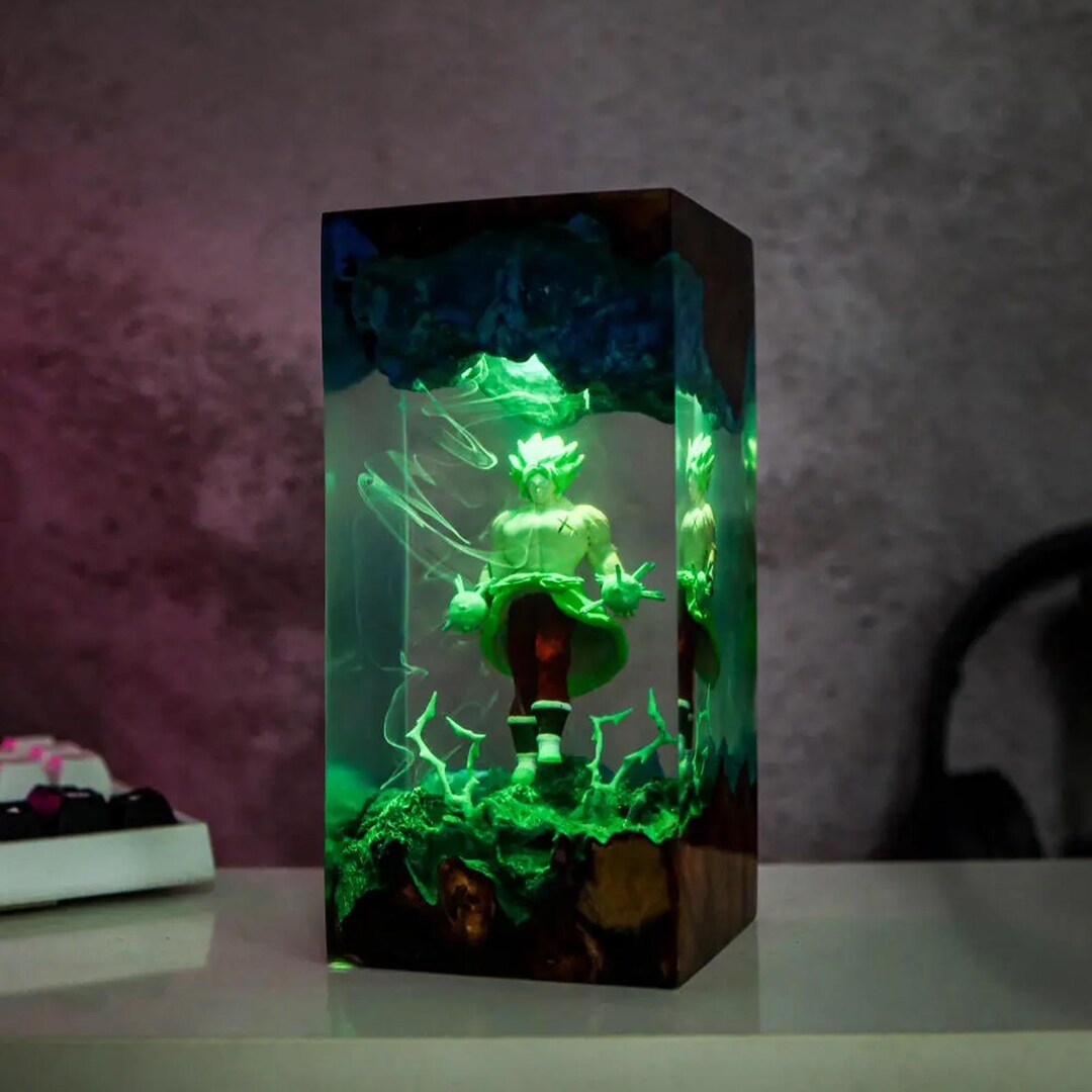 Saiy.an Su.per He.ro Broly Resin Lamp, LED Anime Night Light, Premium ...