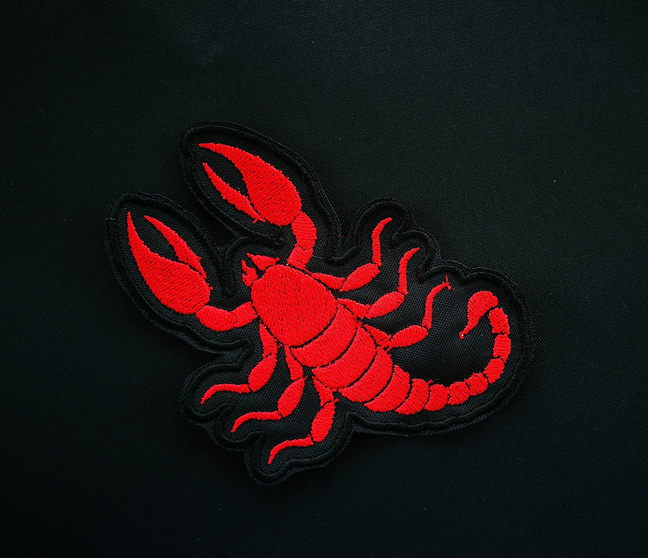 Scorpion Embroidered Patch White or Red Thread. Size 11x9 cm | Etsy