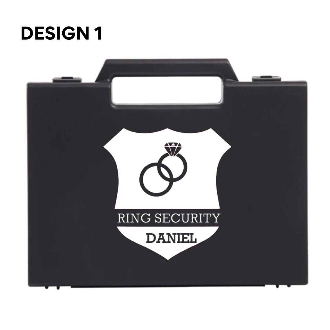 Personalised Wedding Ring Security Box Sticker/decal | Stickers for ...