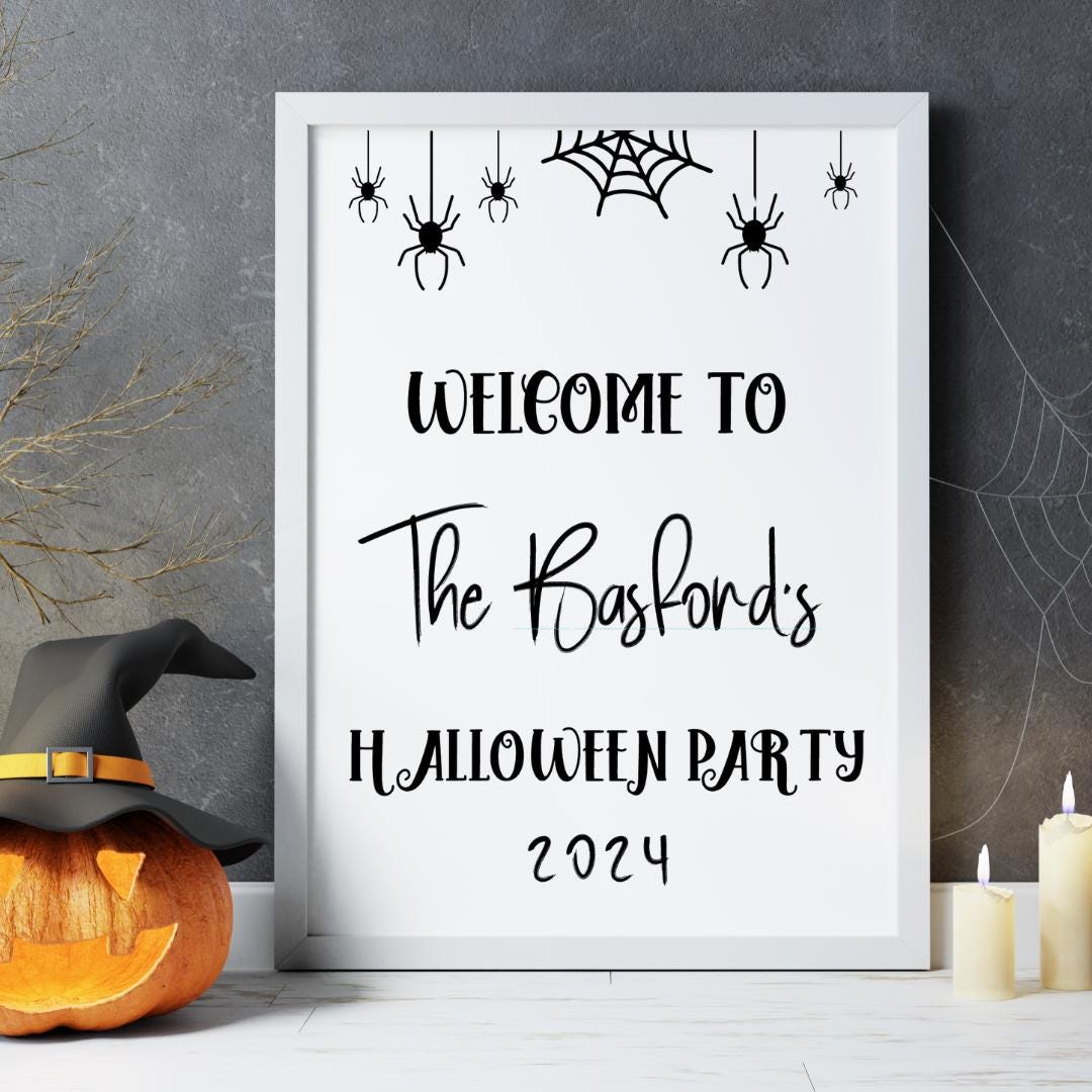 Custom Halloween Vinyl Decal, Personalised Halloween Sign Decal ...