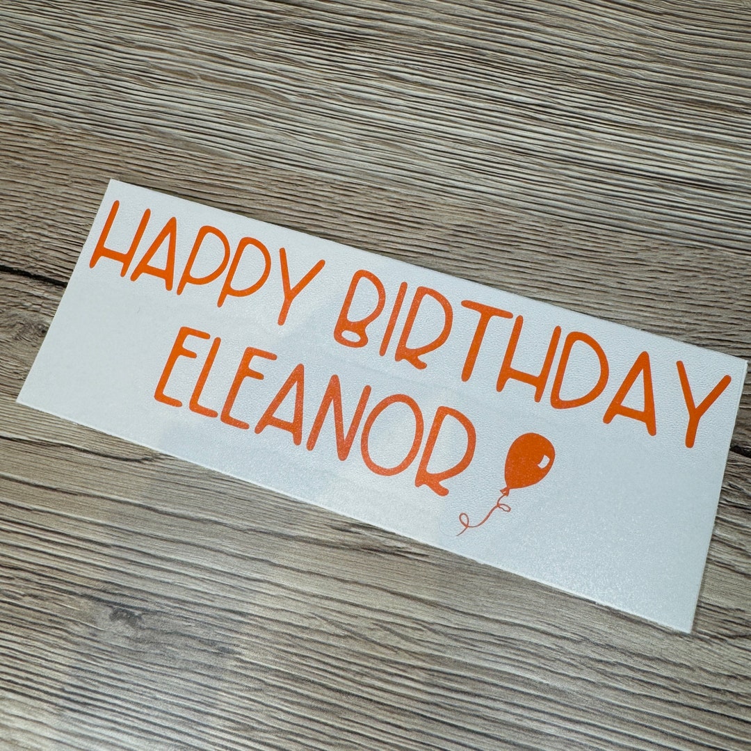 Happy Birthday Name Decal | Happy Birthday Sticker With Name and ...