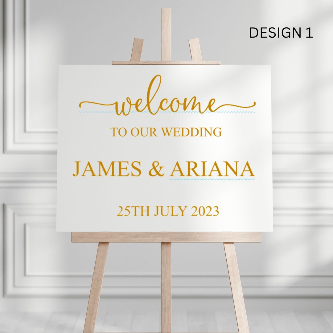 Custom Wedding Vinyl Decal Personalised Wedding Sign Vinyl Decal ...