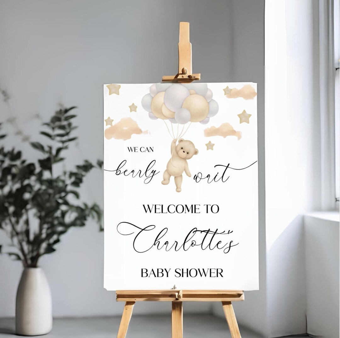 Custom Baby Shower Vinyl Decal | Personalised Baby Shower Sign Vinyl ...