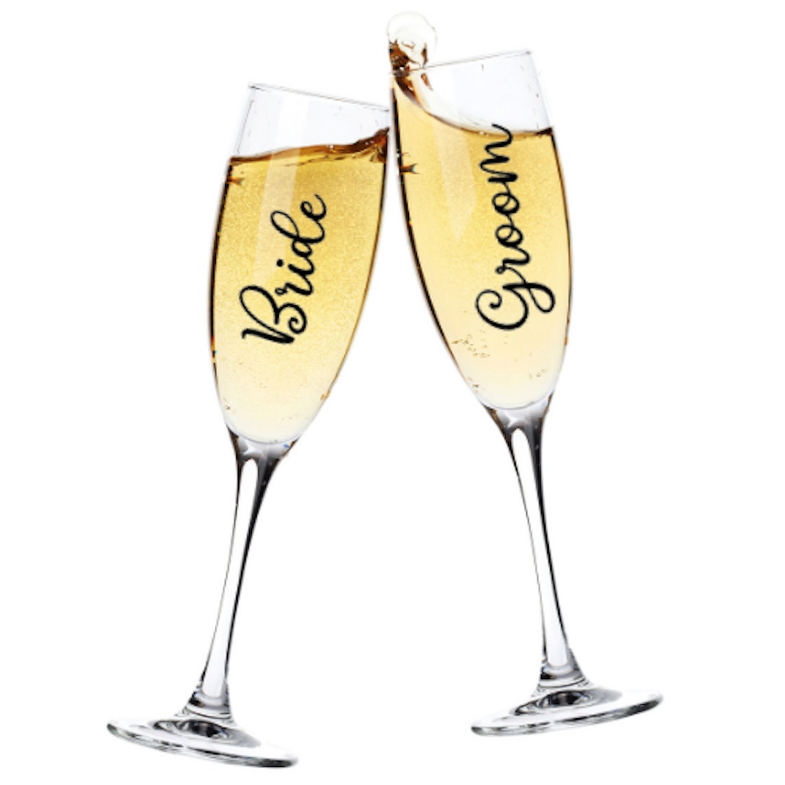 Personalised Champagne Glass Stickers Wedding Party Champagne | Etsy