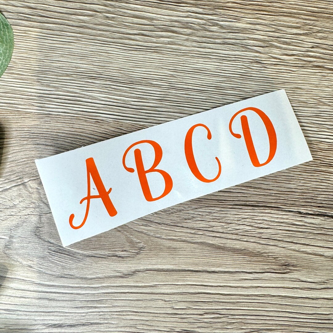 Letter Stickers Custom Initial Sticker Vinyl Initial Decal Wine Glass ...