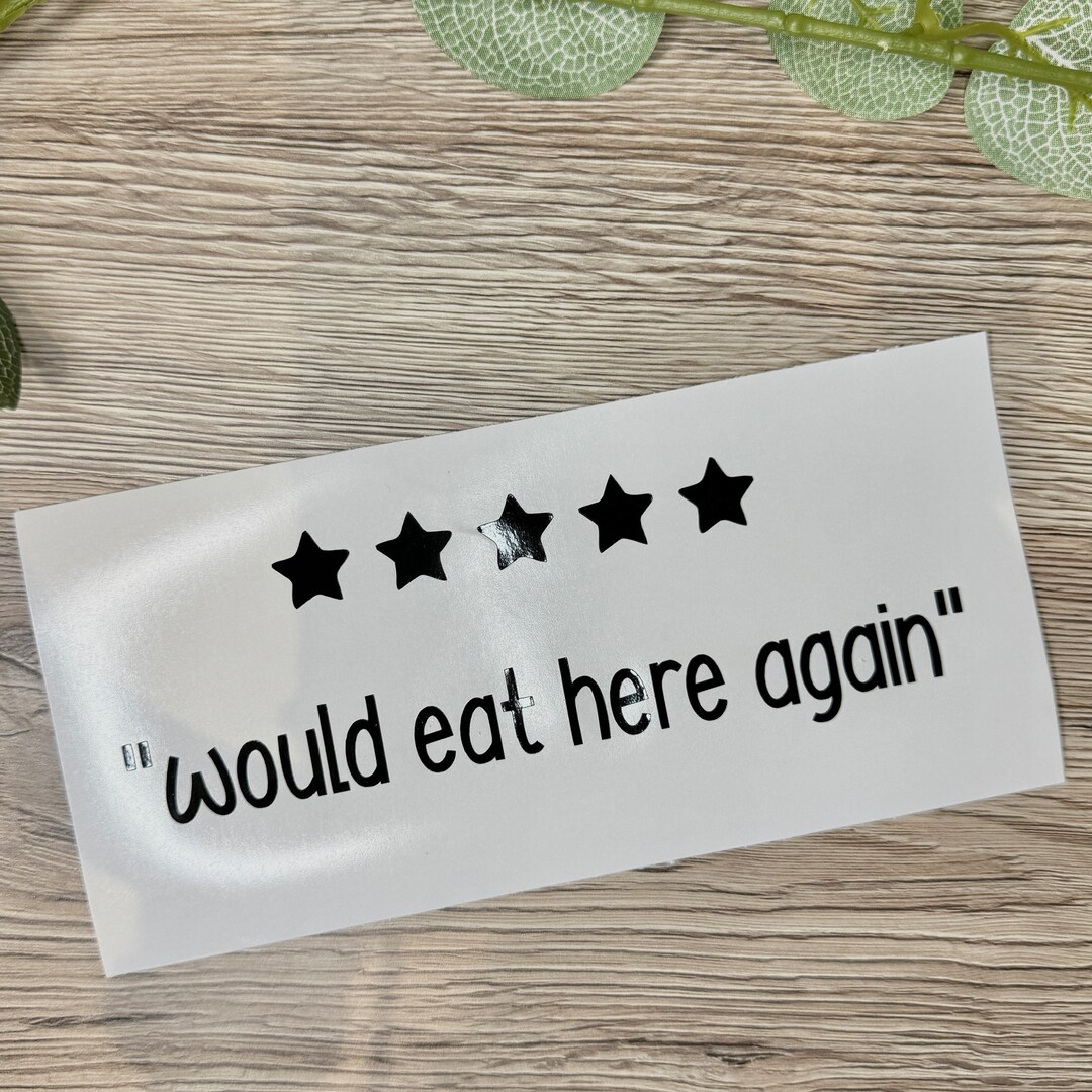 Five Stars Wall Decal, 5 Stars Wall Sticker, Kitchen Wall Sticker ...