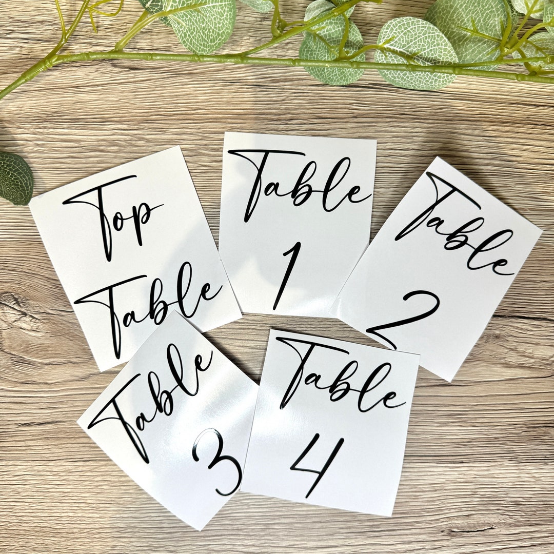 Table Numbers | Table Number Stickers | Wedding Table Number Stickers ...