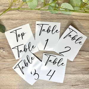 Table Numbers | Table Number Stickers | Wedding Table Number Stickers ...