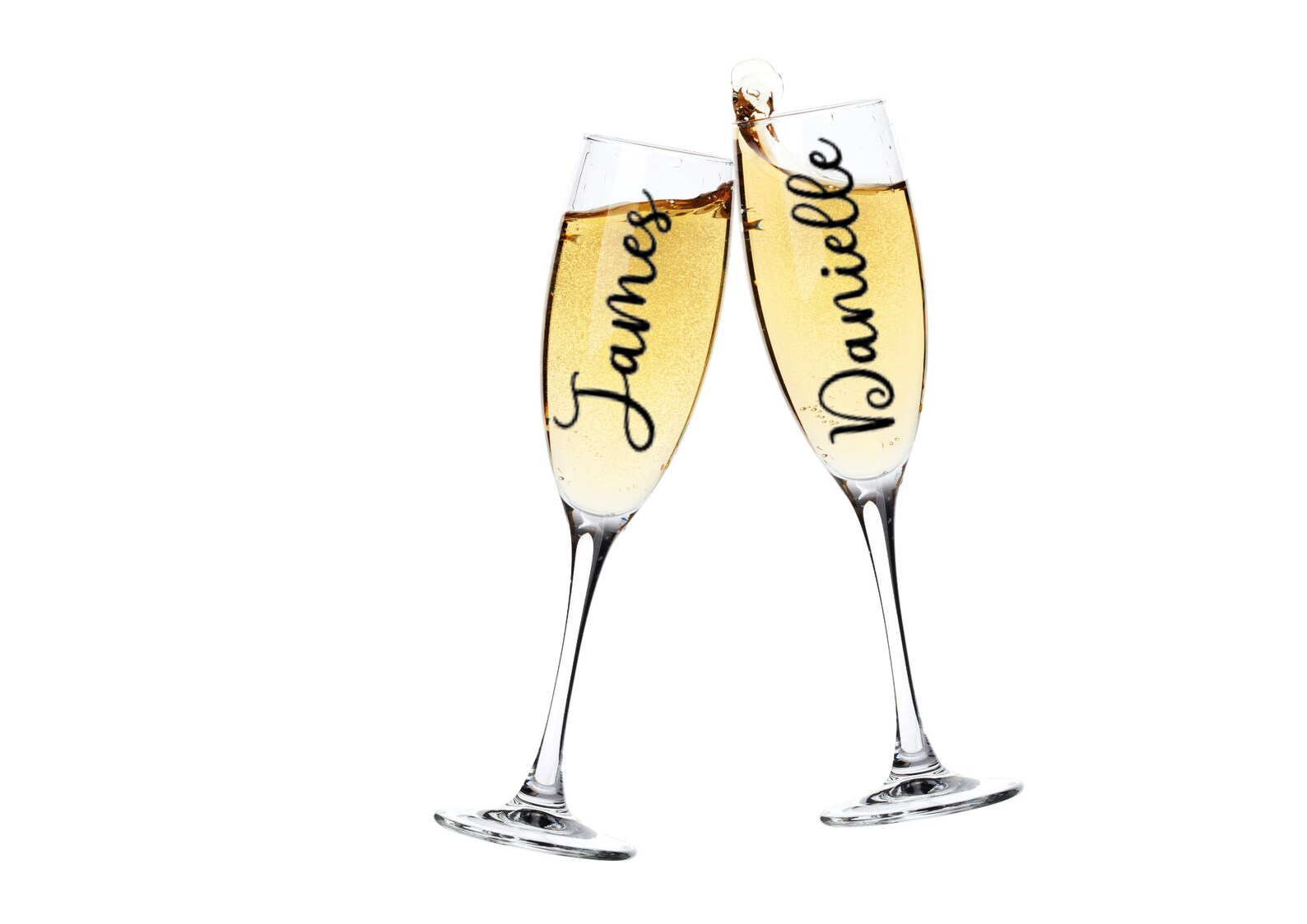 Personalised Champagne Glass Stickers Wedding Party Champagne | Etsy