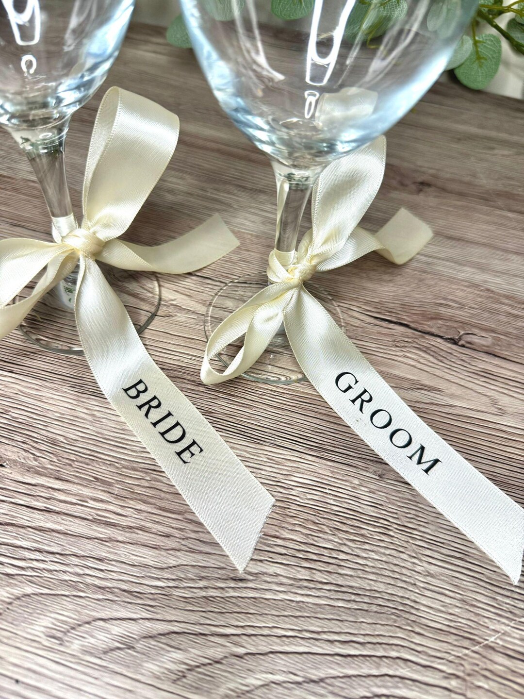 Personalised Satin Ribbon | Name Place Setting | Wedding Name Setting ...