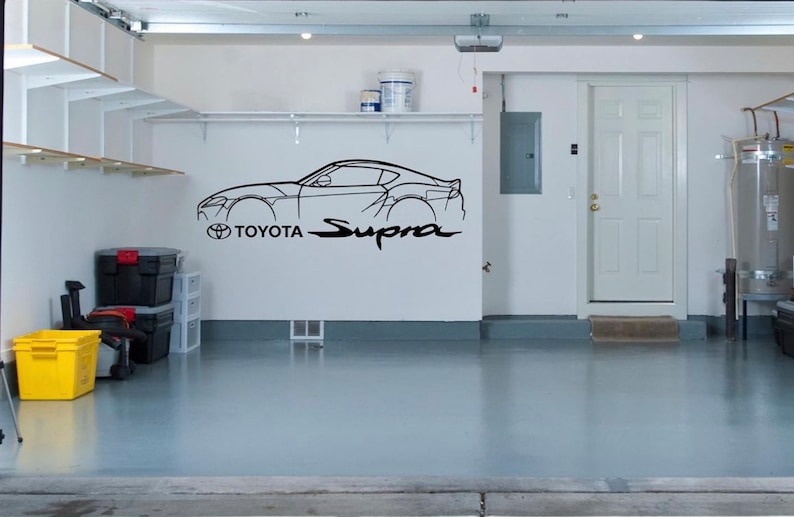 Supra Silhouette Wall Decal, Toyota Supra Wall / Door Decal, Toyota ...