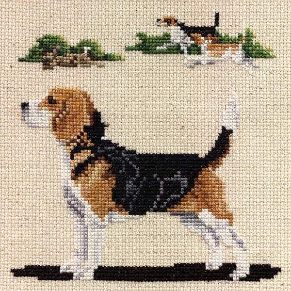 Cross Stitch Beagle - Etsy