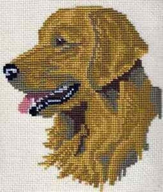 Golden Retriever Counted Cross Stitch Kit by Pegasus Originals - Etsy