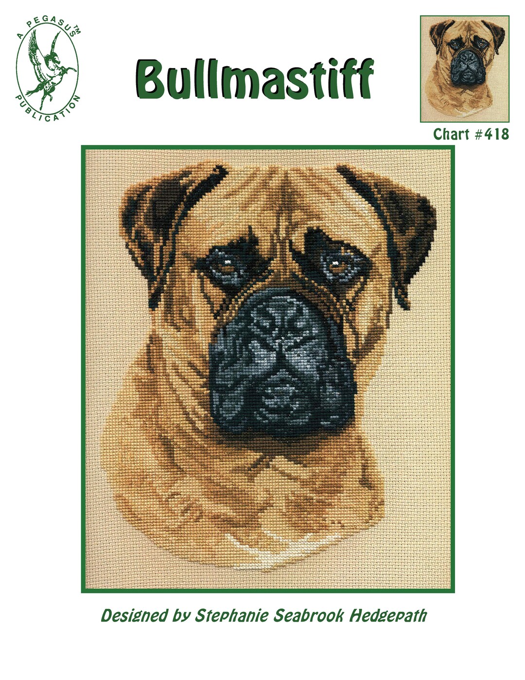 PDF Bullmastiff Cross Stitch Chart Download - Etsy