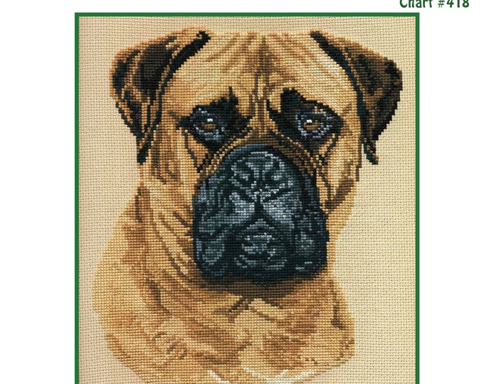 Bullmastiff Cross Stitch Pattern | PDF Guide | Digital Download | Dog ...