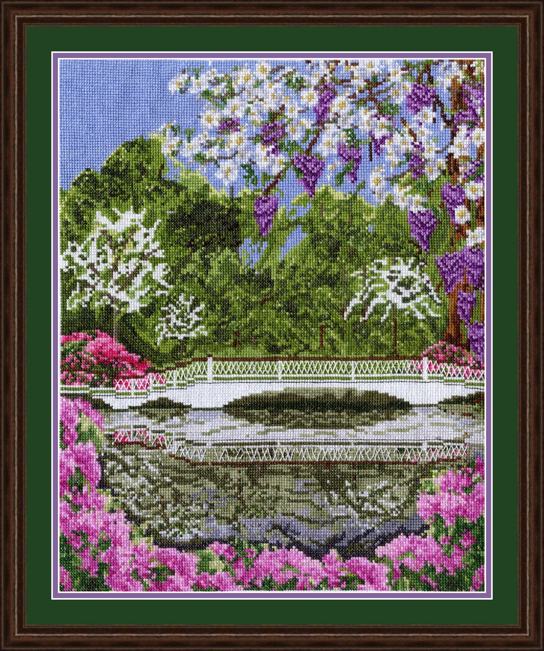 Magnolia Bridge Cross Stitch Chart - Etsy