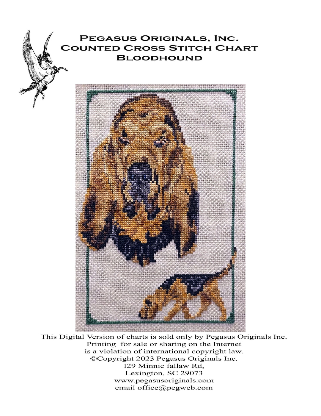 PDF Bloodhound Cross Stitch Chart - Etsy