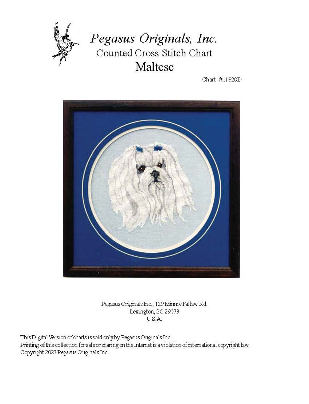 Download Cross Stitch Maltese Chart - Etsy
