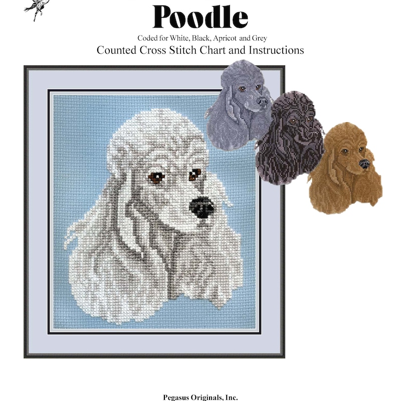Poodle Cross Stitch - Etsy