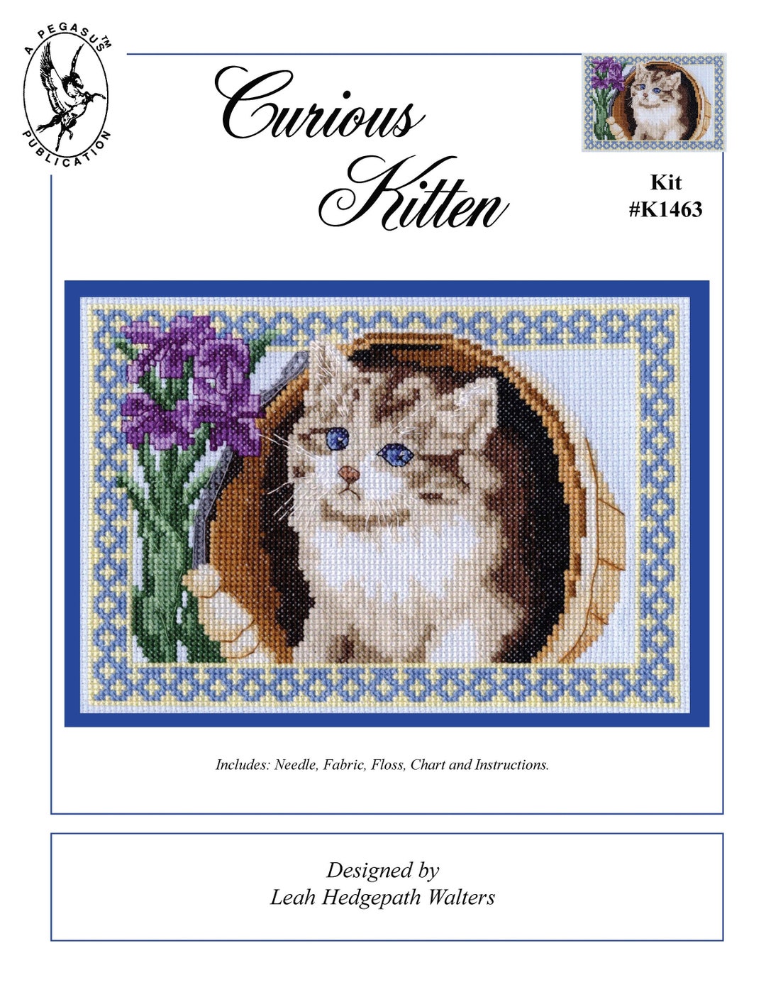Curious Kitten Cross Stitch Kit - Etsy