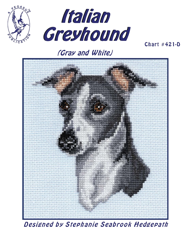 Italian Greyhound (gray) Cross Stitch Chart Download - Etsy